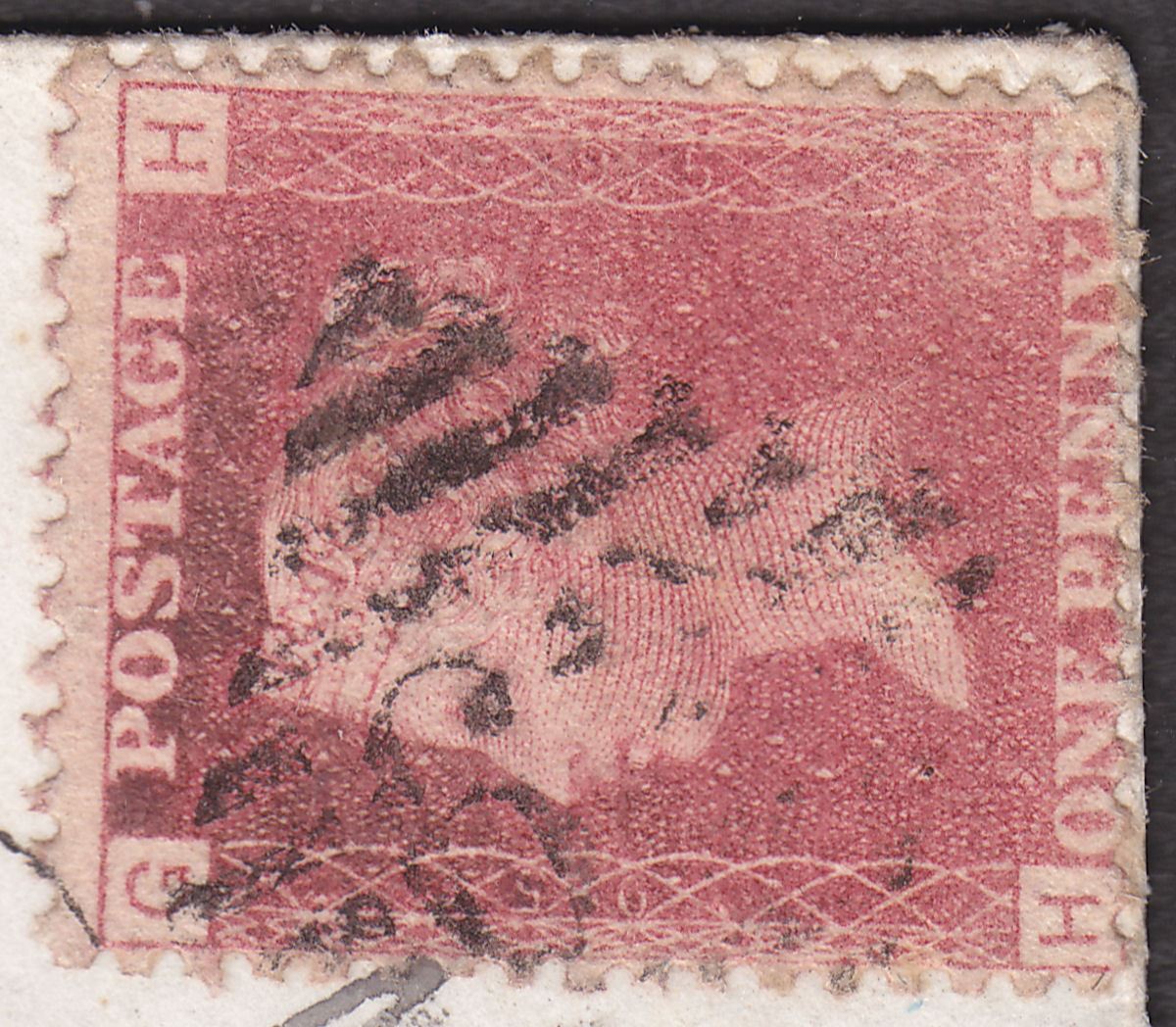 QV 1866 1d Red Plate 95 Used on Cover to Leeds with Belfast 62 Numeral ...