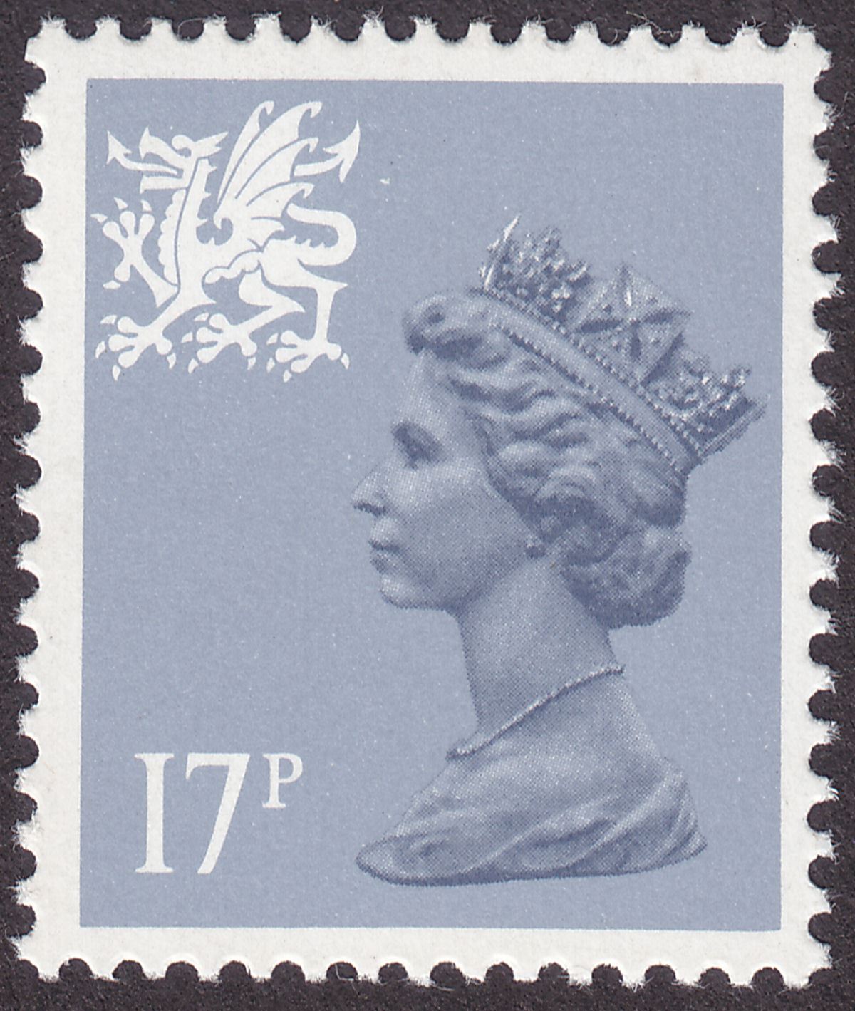 QEII 1986 Machin Wales Regional Issue 17p Type II UM Mint SG W44Ea cat ...
