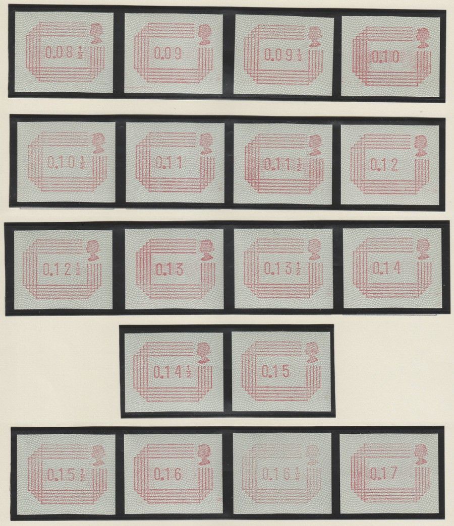 Great Britain 1984 Frama labels Set of 34 + 1st Class UM Mint - British ...