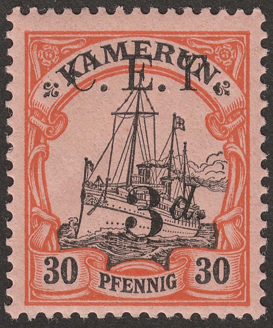 British Cameroon 1915 Kamerun CEF Overprint 3d on 30pf Mint SG B6 ...