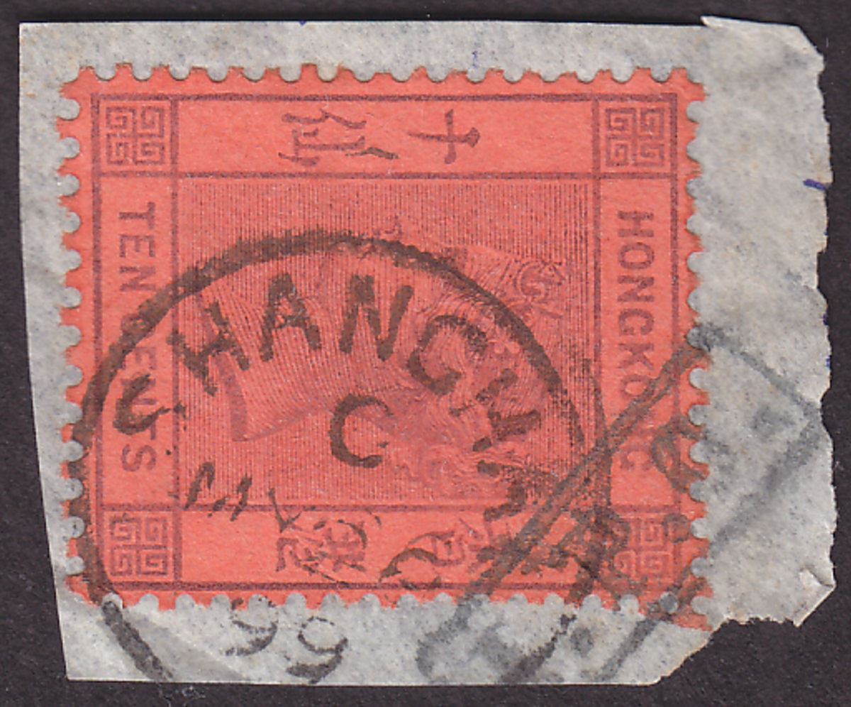Hong Kong 1899 QV 10c Used with Chefoo IPO Mark + Shanghai Postmark ...