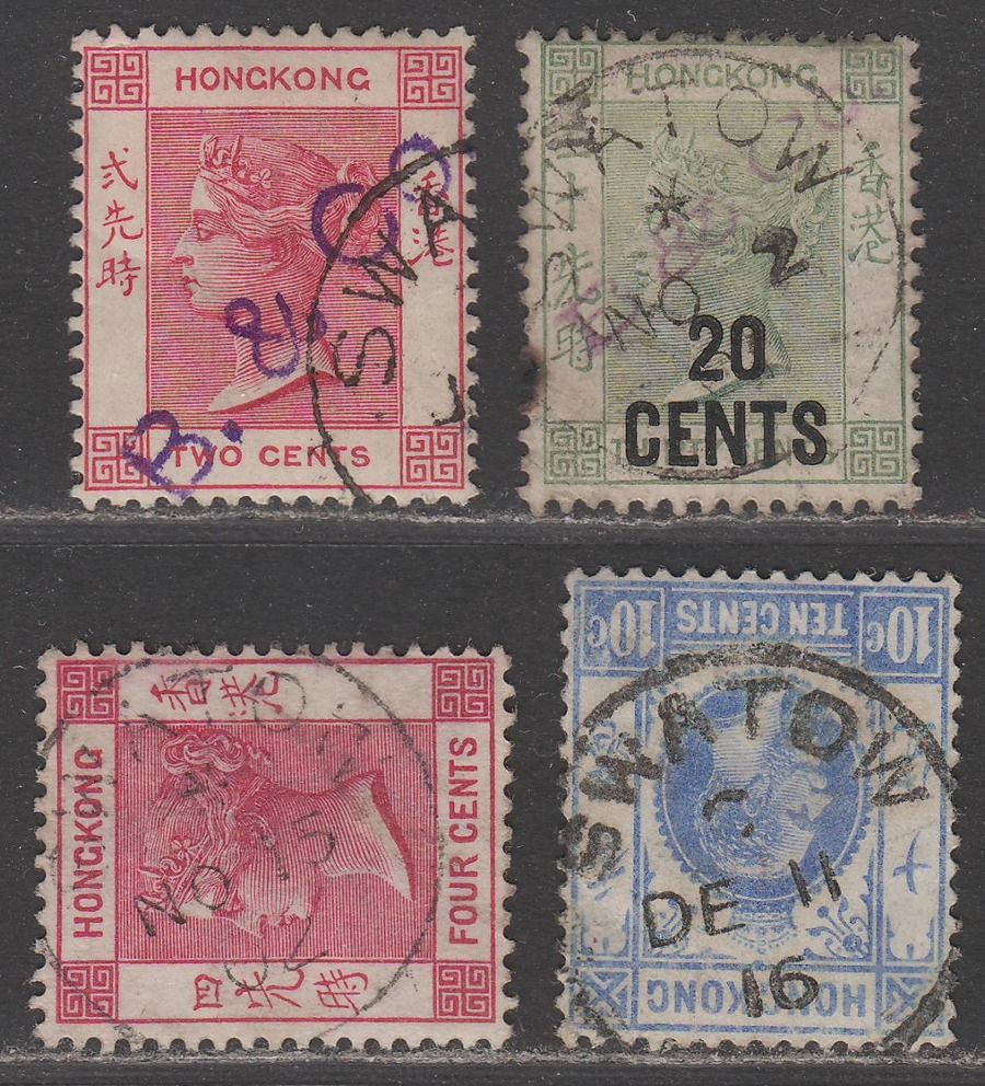 Hong Kong 1882-1912 QV-KGV Selection Used with SWATOW Postmarks ...