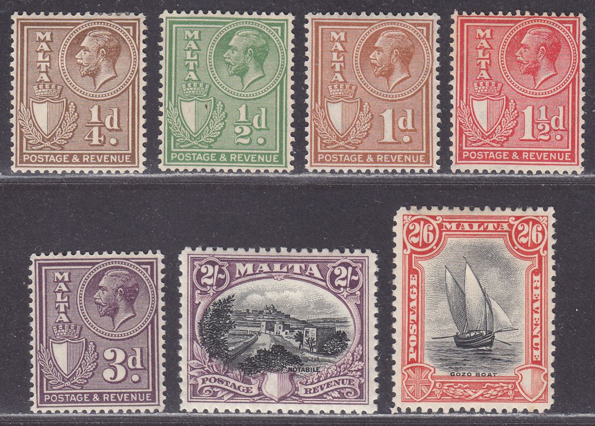 Malta 1930 KGV Postage and Revenue Part Set to 2sh6d Mint - British ...