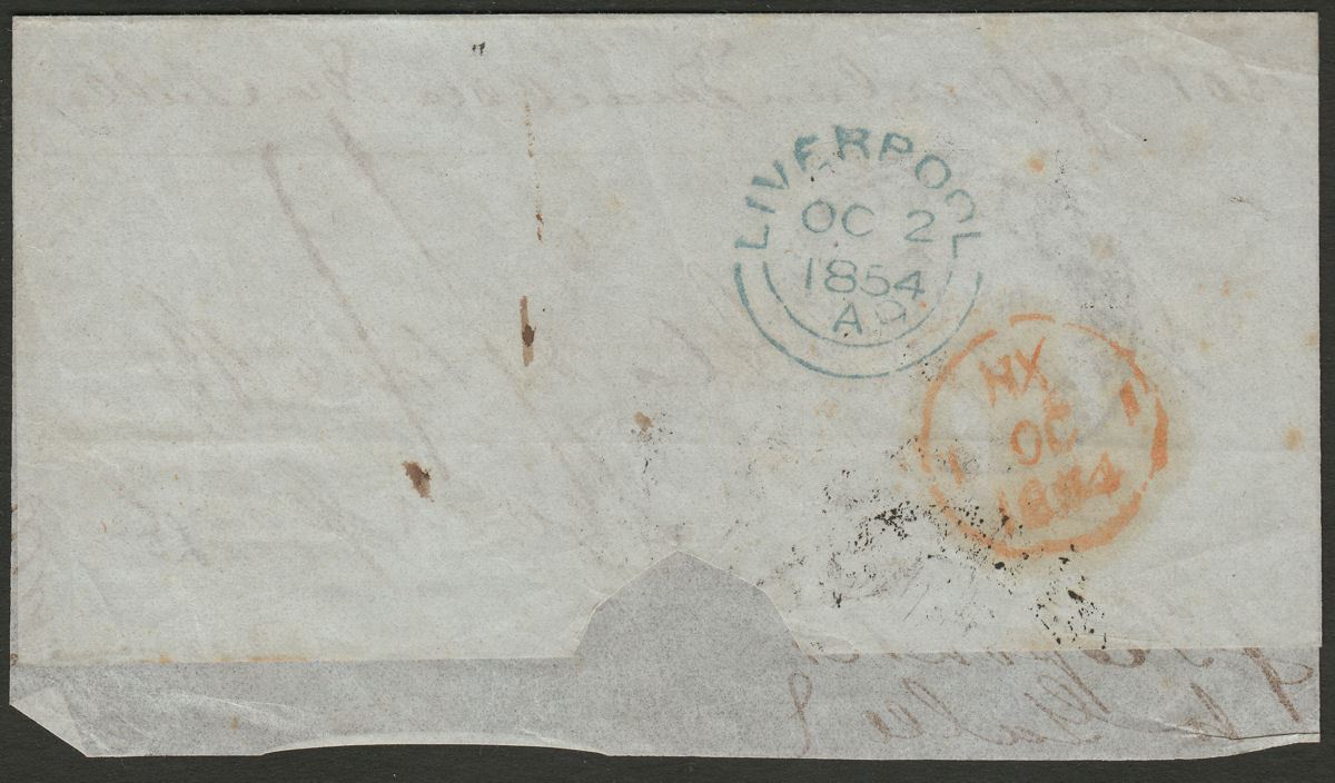 Mauritius 1854 Part Wrapper to Liverpool with Packet Letters Oval Mark ...