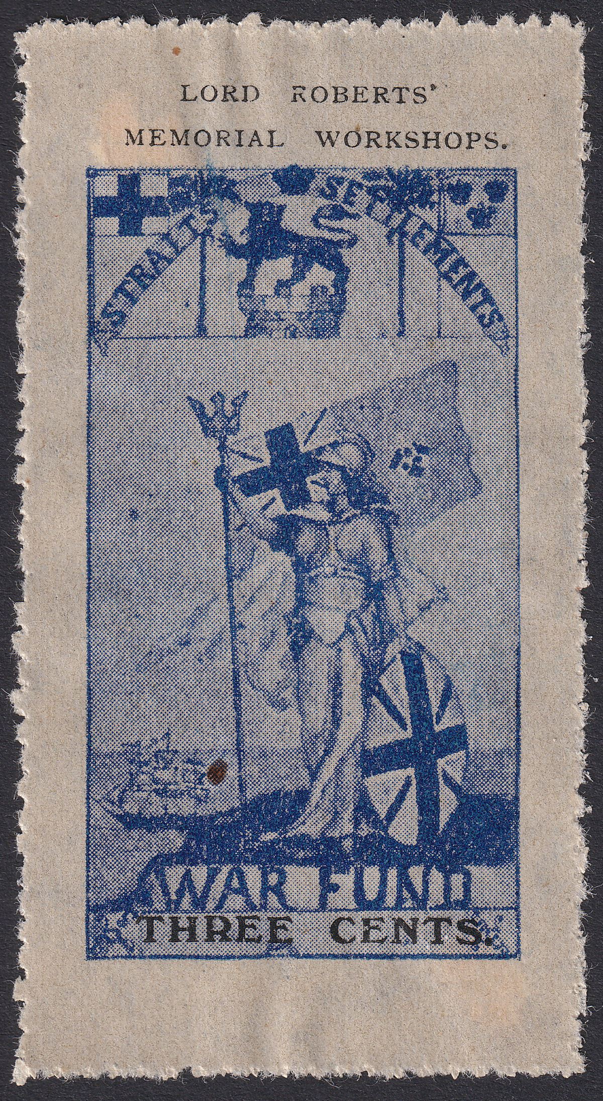 Malaya Straits Settlements 1916 Lord Roberts Memorial Workshops 3c ...