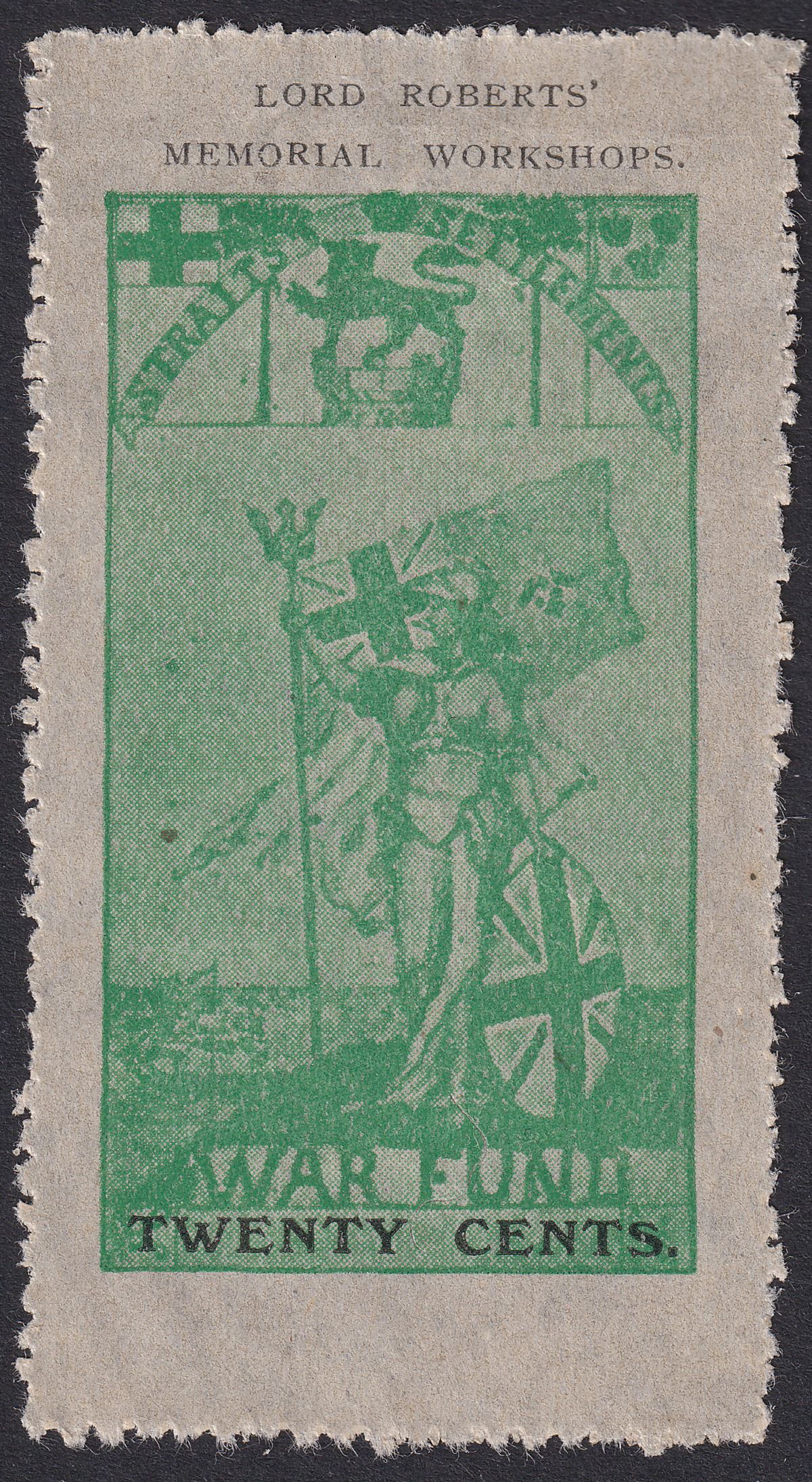 Malaya Straits Settlements 1916 Lord Roberts Memorial Workshops 20c ...