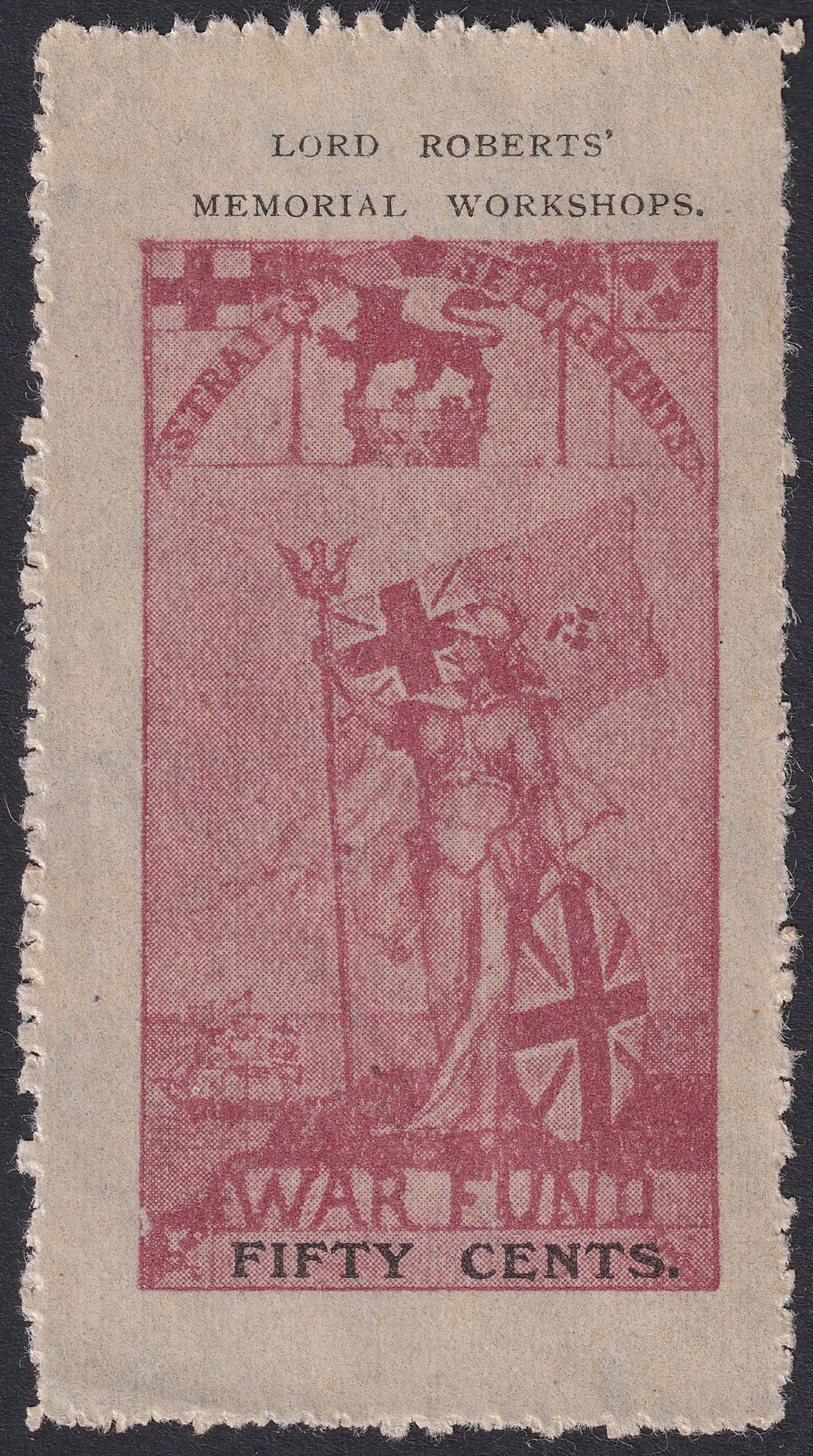 Malaya Straits Settlements 1916 Lord Roberts Memorial Workshops 50c ...